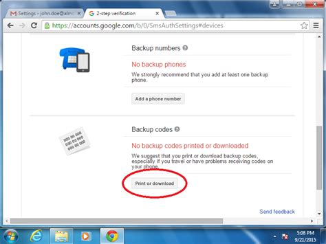 How To Create Google Apps Backup Login Codes Almost Painless Computing