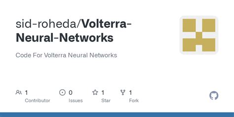 Github Sid Rohedavolterra Neural Networks Code For Volterra Neural Networks