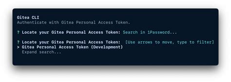 use 1password to authenticate the gitea cli with biometrics 1password developer