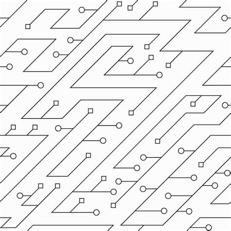 Premium Vector Monochrome Tech Seamless Pattern