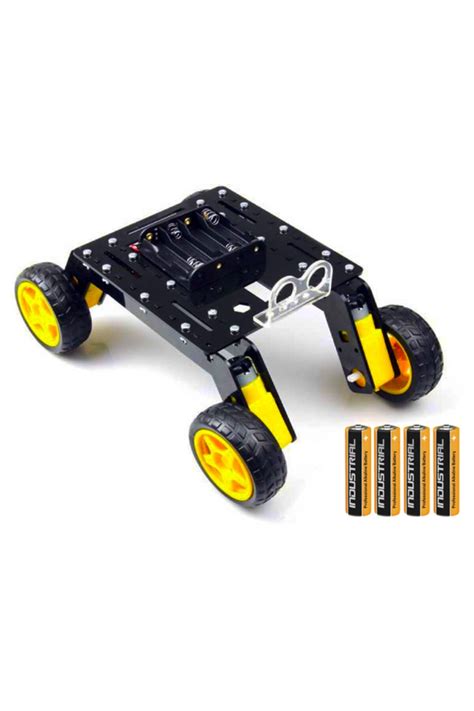 Arduino Uno 4wd Rover Araba Seti Robotik Kodlama Başlangıç Paketi
