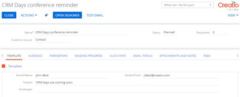 Create A Trigger Email Creatio Academy