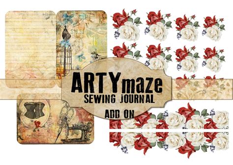 Sewing Theme Printable Journal Add On Instant Download Etsy Uk