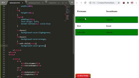 Table Using Html And Css Learn To Code In Nepali Youtube