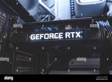 High Performance Graphics Card Illuminated In A Sleek Computer Setup Stock Photo Alamy