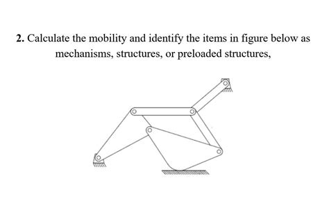 Solved 2 Calculate The Mobility And Identify The It