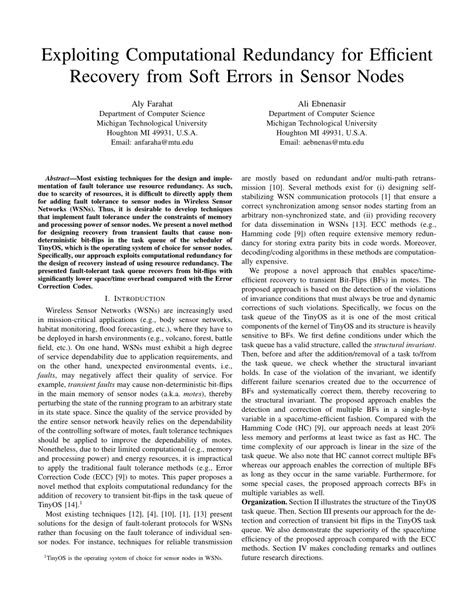 pdf exploiting computational redundancy for efficient recovery from
