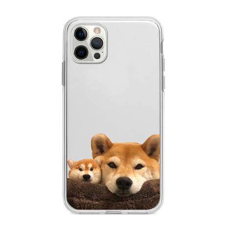 시바견 아이폰케이스 귀여운 핸드폰케이스 실리콘 휴대폰 투명 커버 멈머