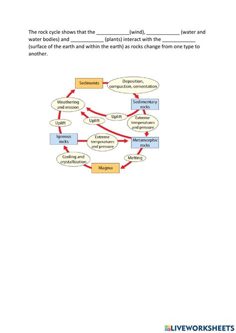 Interactions Rock Cycle Online Exercise For Live Worksheets