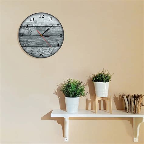 Декоративная живопись старый сарай настенные часы бесшумные не тикающие деревянные деревенские