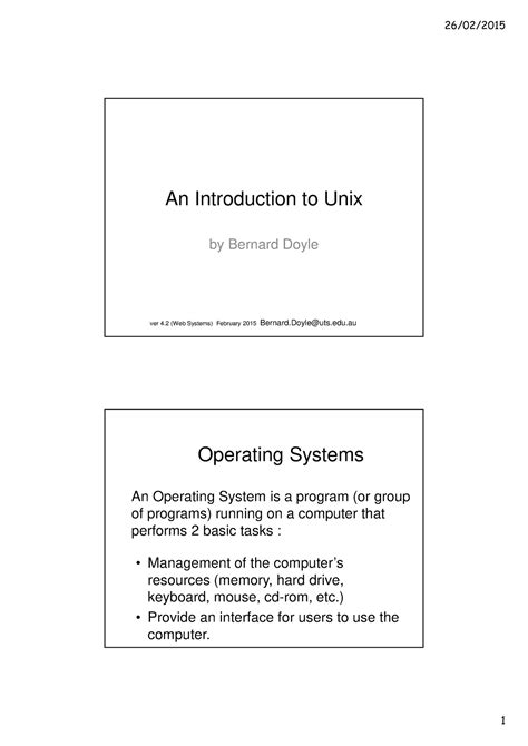 Unix Intro V4 2 Web Systems Ver 4 Web Systems February 2015 An