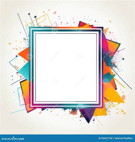 Colorful Abstract Frame With Space For Text On A White Background Stock Illustration