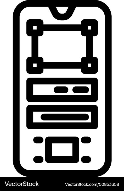 Prototype Ux Ui Design Line Icon Royalty Free Vector Image