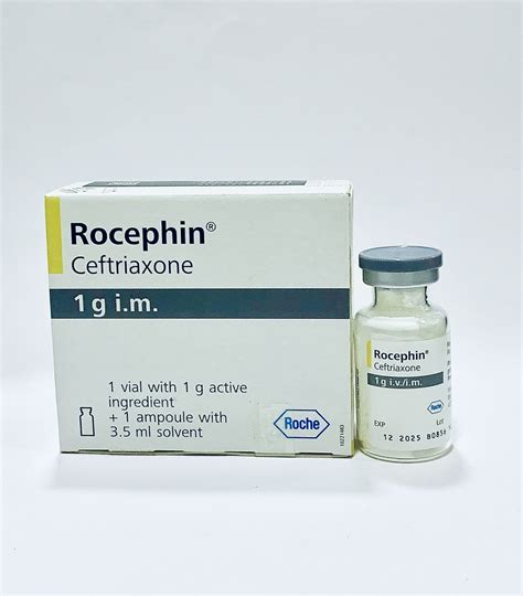 Rocephin Injection Iv 1g Ceftriaxone Medecify