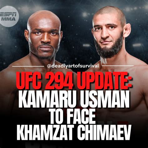 Kamaru Usman Vs Khamzat Chimaev Ufc 294 Gets A Surprise Co Main Even