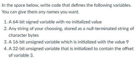 Solved In The Space Below Write Code That Defines The Chegg Com
