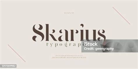 우아한 현대 알파벳 문자 글꼴 클래식 레터링 미니멀 한 패션 디자인 타이포그래피 모던 세리프 글꼴 레귤러 장식 빈티지 컨셉 벡터 일러스트레이션 경외감에 대한 스톡 벡터 아트