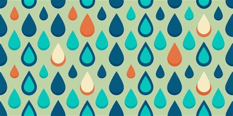 Seamless Beige Pattern With Light Blue Drops Vector Illustration Premium Ai Generated Vector