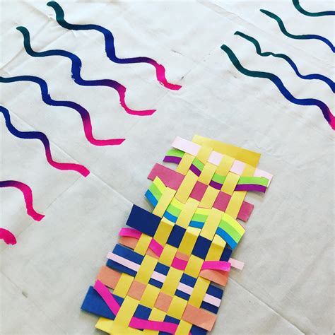 Noctiluna Printing A Length Of Rainbow Squiggles And