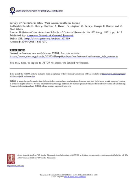 Pdf Survey Of Prehistoric Sites Wadi Araba Southern Jordan