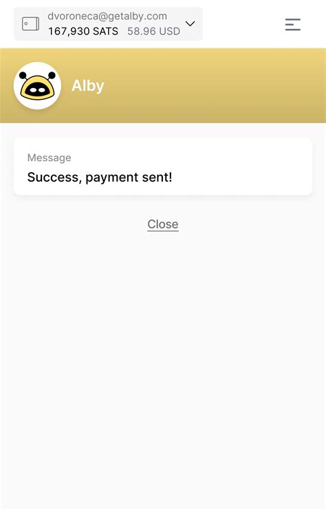 Success Message · Issue 2171 · Getalbylightning Browser Extension · Github