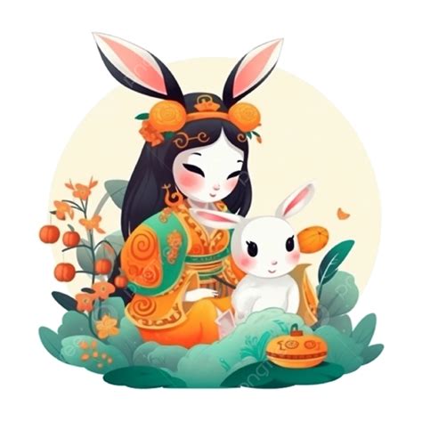 中秋節月亮仙女卡通 中秋節 仙女 月亮png去背圖片素材免費下載，免摳圖設計圖案下載 Pngtree