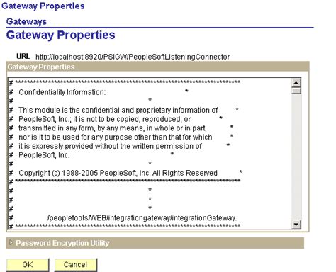 Using The IntegrationGateway Properties File