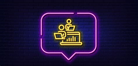 팀워크 라인 아이콘입니다 원격 사무실 표지판 네온 라이트 스피치 버블 벡터 3차원 형태에 대한 스톡 벡터 아트 및 기타 이미지 3차원 형태 고급 공부 Istock