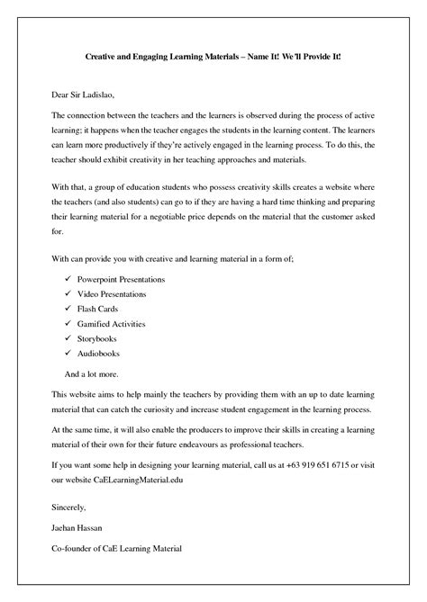 SOLUTION Technical Writing Examples Of Letter Studypool