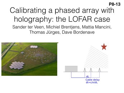 Pdf P8 13 Calibrating A Phased Array With Holography The