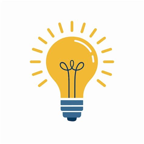 Premium Vector Yellow Light Bulb With The Words Light On It Premium Vector Yellow Light Bulb With The Words Light On It
