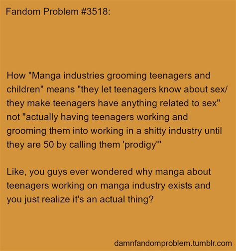 Fandom Problems How Manga Industries Grooming Teenagers And