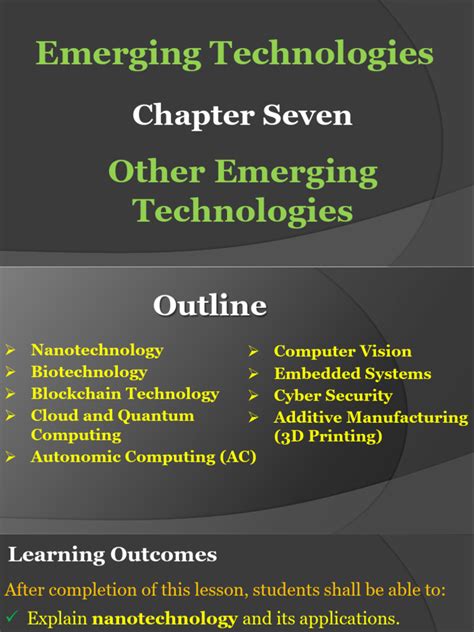 Chapter 7 Other Emerging Technologies Pdf Nanotechnology Computer Security