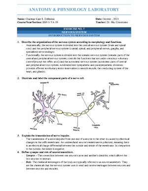 WEEK 16 LAB Exercise Endocrine System EXERCISE NO 14 ENDOCRINE SYSTEM GIO To Distinguish The