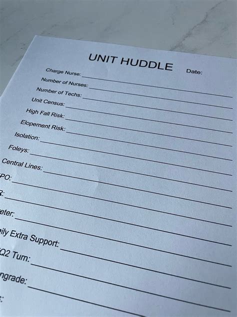 Unit Huddle Sheet Customizable Etsy