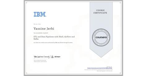 Yassine Jerbi On Linkedin Completion Certificate For Etl And Data
