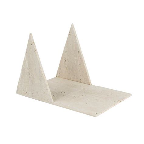 Travertine Triangle Tray Large