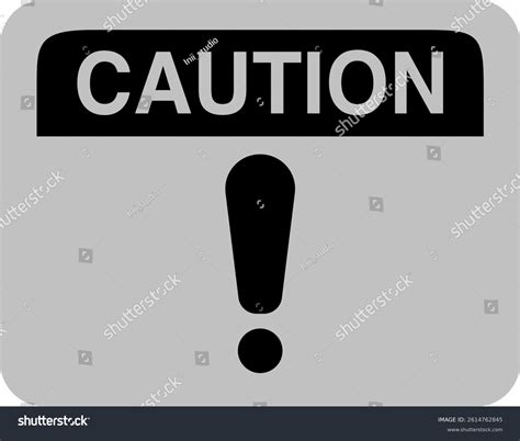 Caution Sign Symbol Square Shape Stock Vector Royalty Free 2614762845