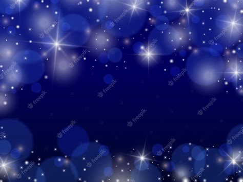 Premium Vector Blue Sparkle Bokeh Effect Background