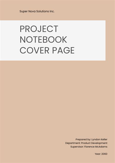 Free Science Notebook Cover Page Template To Edit Online