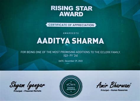 Received The Rising Star Award—an Honor Close To My Heart As It Marks
