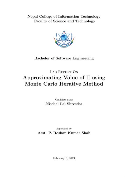 Approximating Value Of PiΠ Using Monte Carlo Iterative Method Pdf