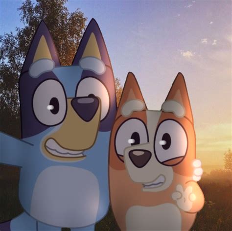 Блуи и Бинго D в 2025 г Стикер арт Голубая собака Милые рисунки