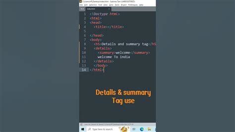 Details And Summary Tag In Html 🔥👨‍💻👈 Coding Html Bca Codinglove
