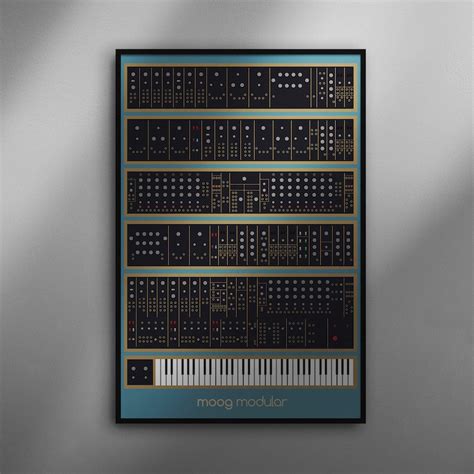 Moog Modular Art Print Analog Synth Vintage Graphic Home Etsy