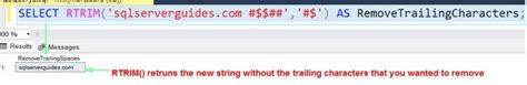 Sql Server Rtrim Function Sql Server Guides