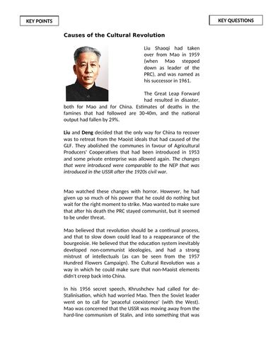 Chinese History Mao And Deng Xiaoping Teaching Resources