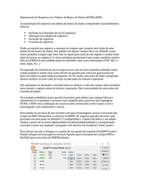Aula 7 Manutenção De Registros Em Tabelas De Banco De Dados