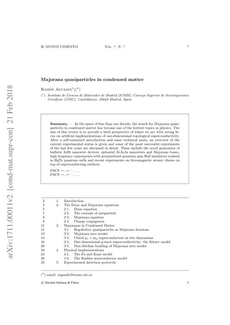 PDF Majorana Quasiparticles In Condensed Matter