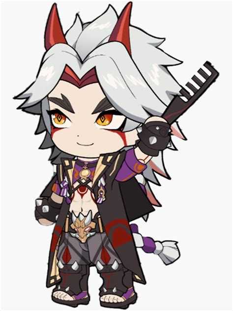 Genshin Impact Arataki Itto Chibi Cute Sticker For Sale By Aratakishop Redbubble